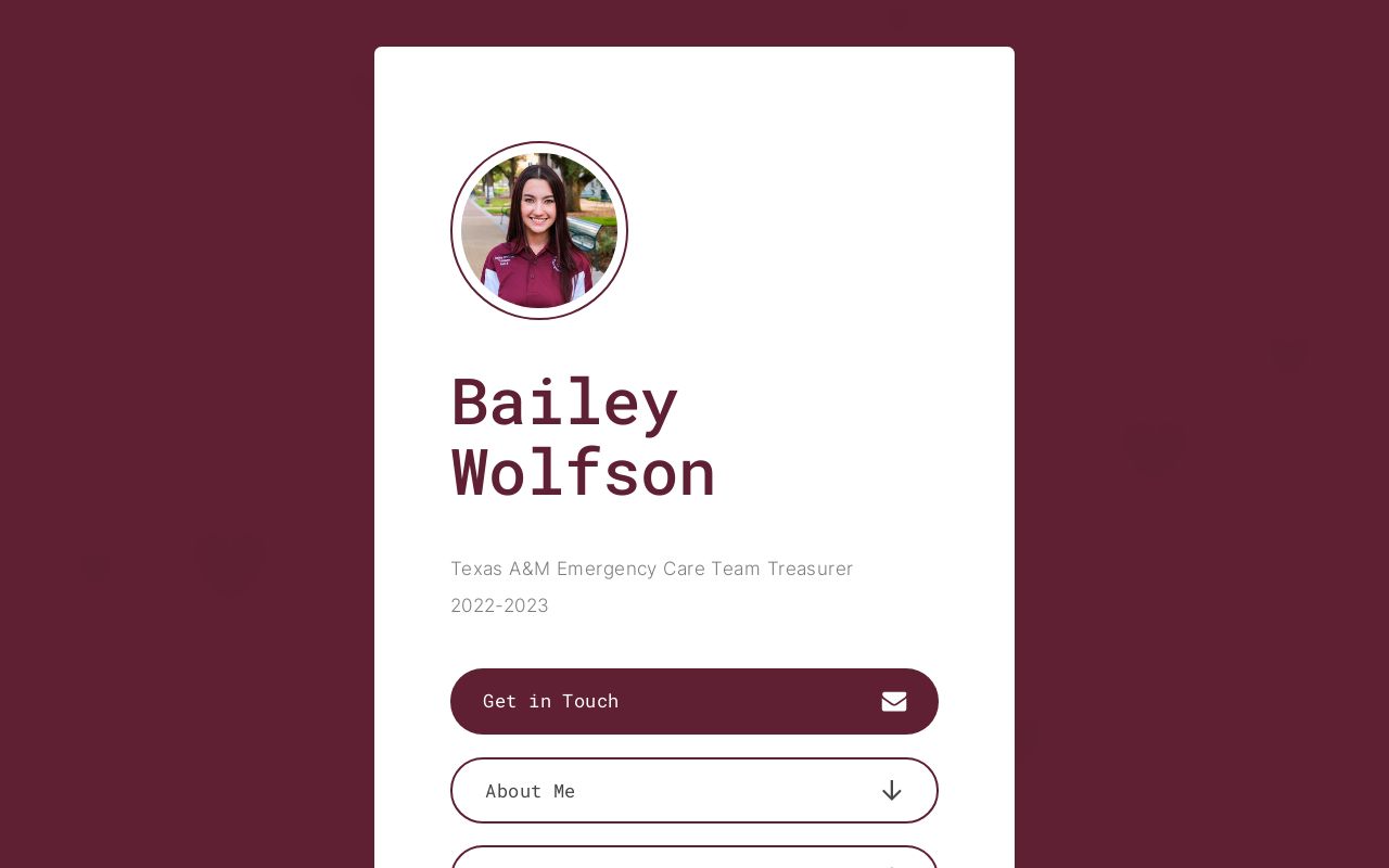 Bailey Wolfson - TAMECT Treasurer